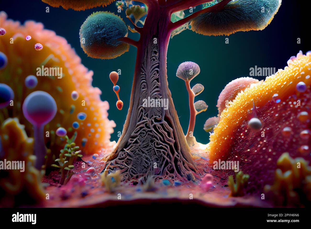 Colorful microbes of different shapes Stock Photo - Alamy