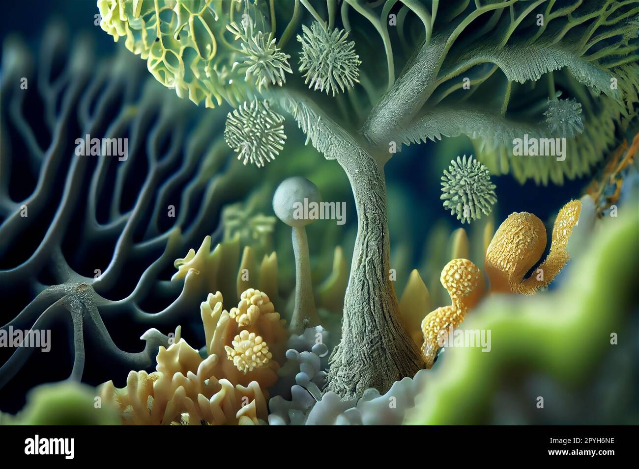 Colony of microorganisms Stock Photo - Alamy