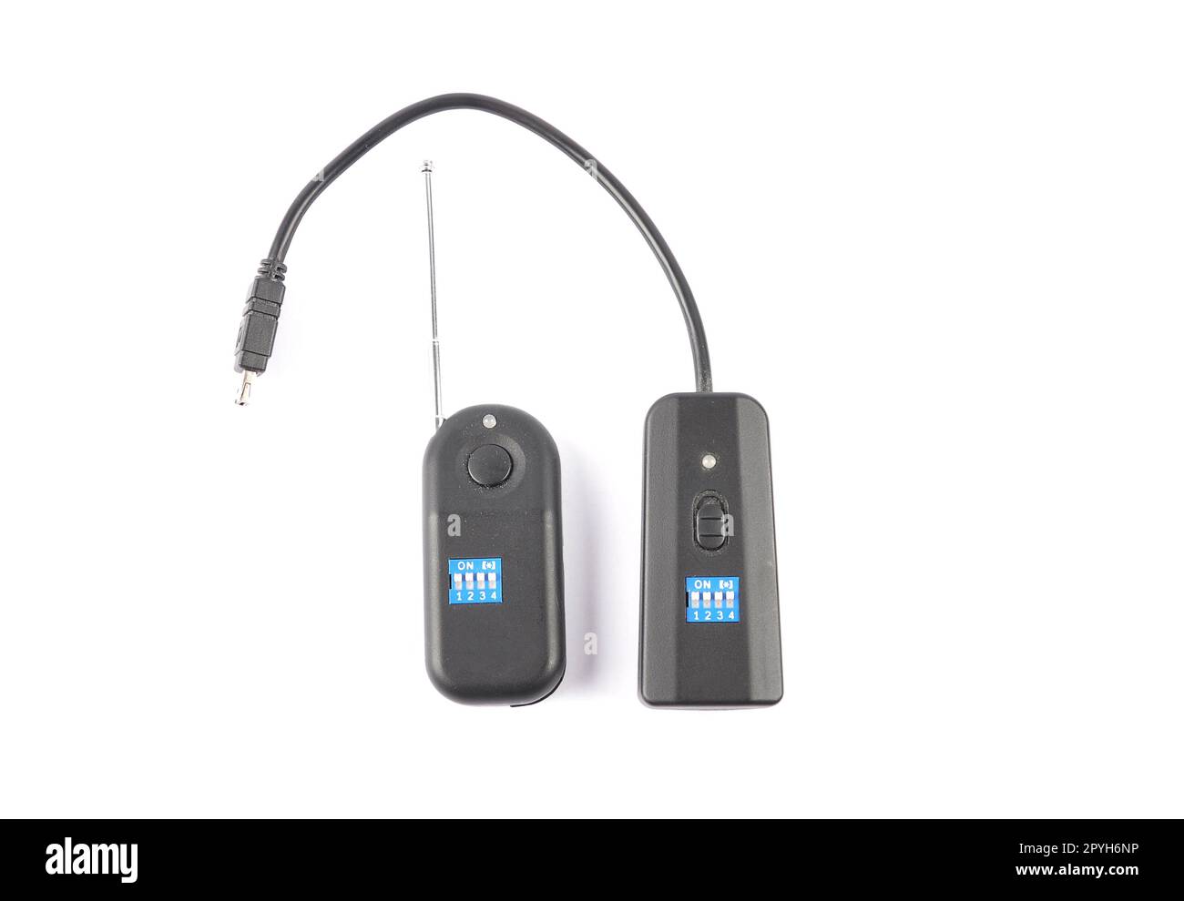 Wireless remote shutter on white background Stock Photo - Alamy