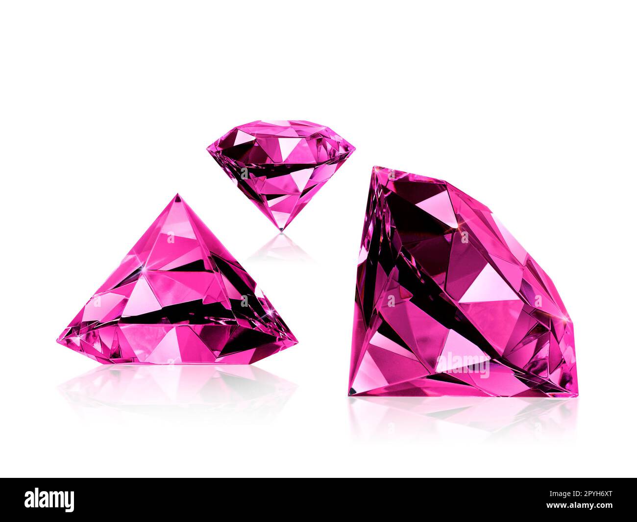 diamond pink on white background Stock Photo - Alamy