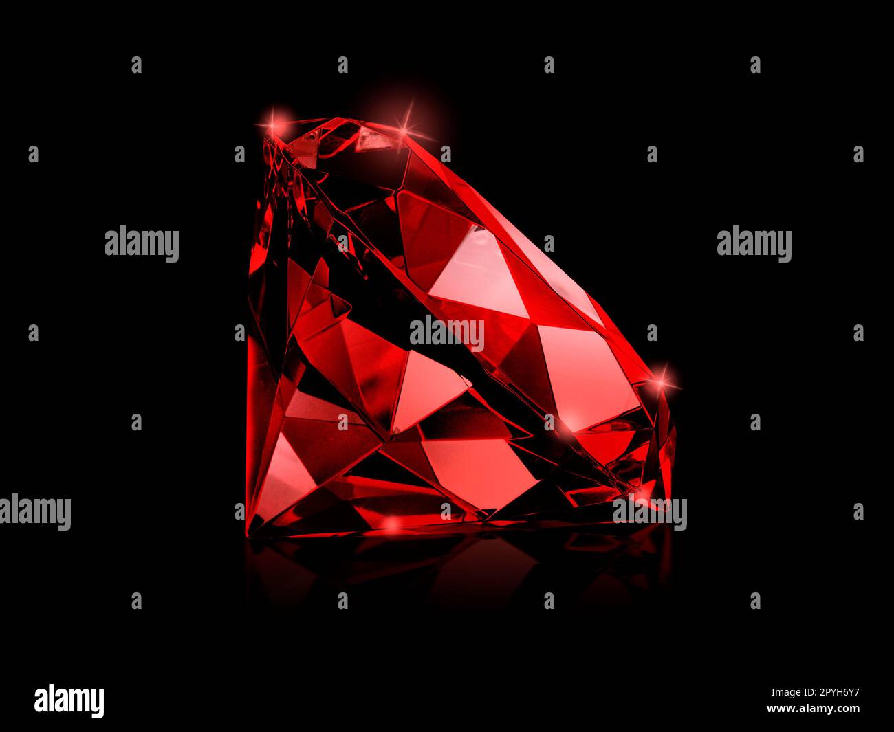 diamond Red on black background Stock Photo - Alamy