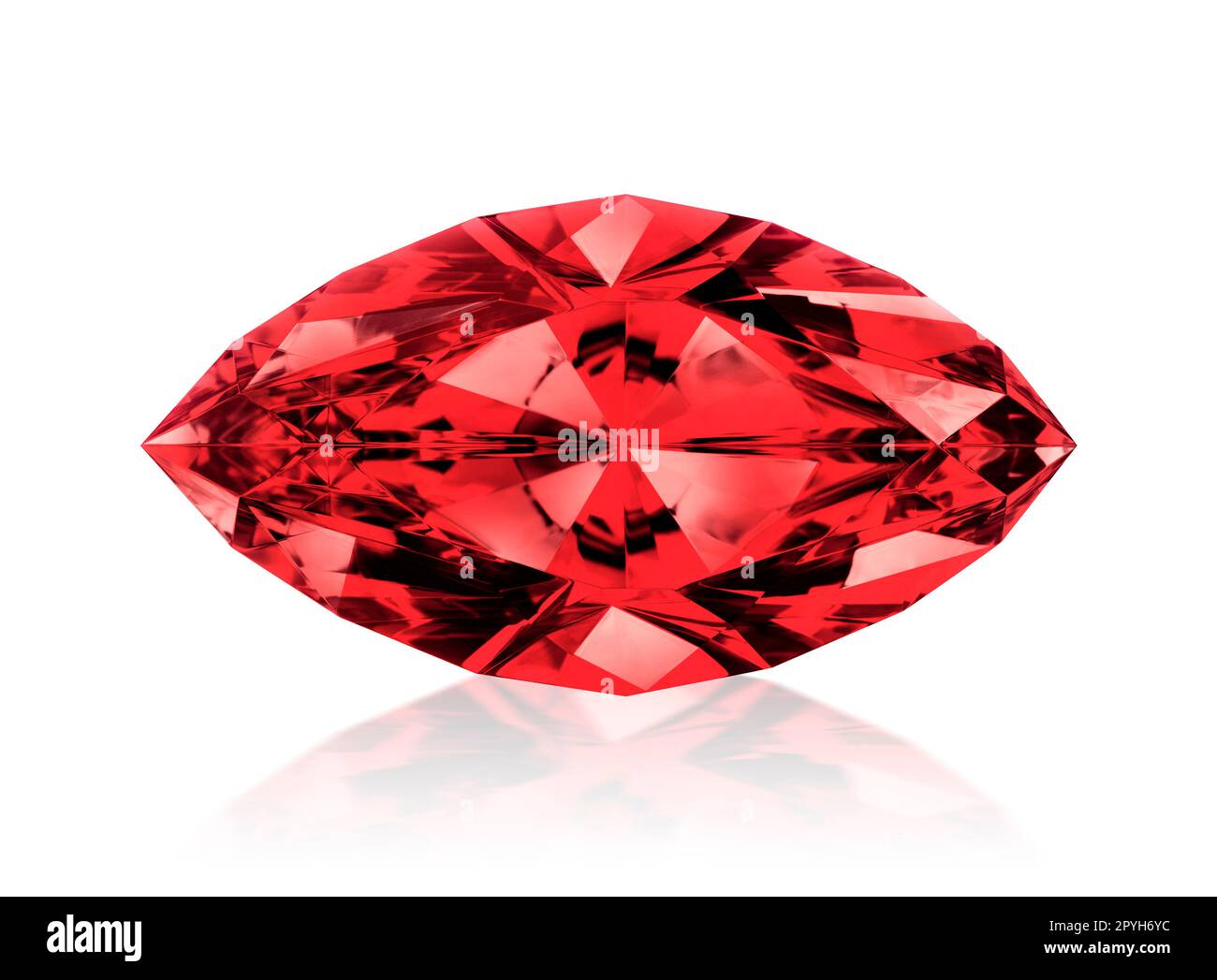 Red diamond on white Cut Out Stock Images & Pictures - Alamy