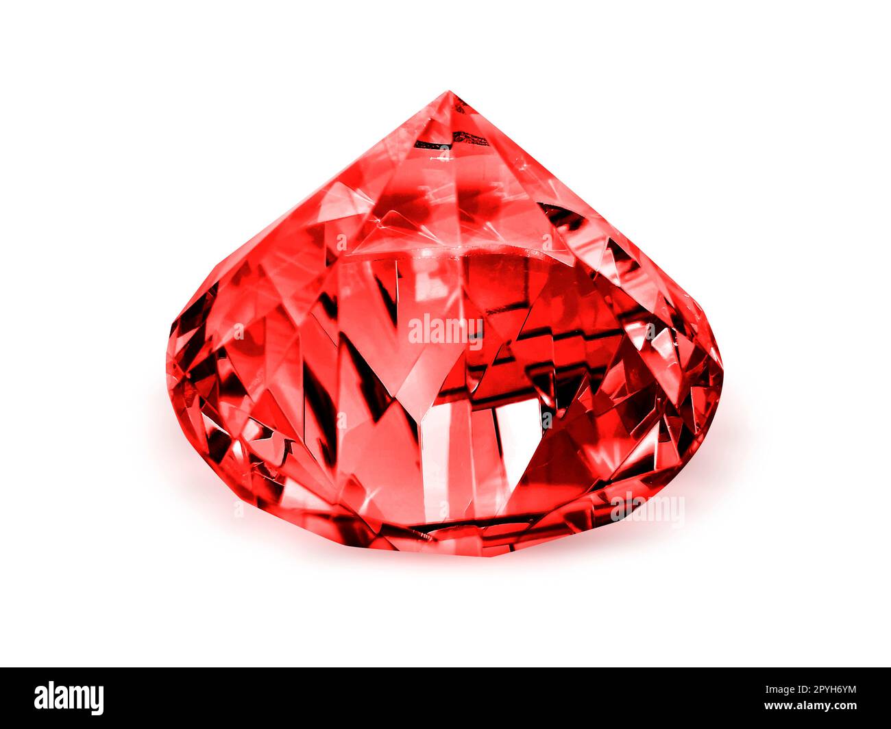 diamond Red on white background Stock Photo - Alamy