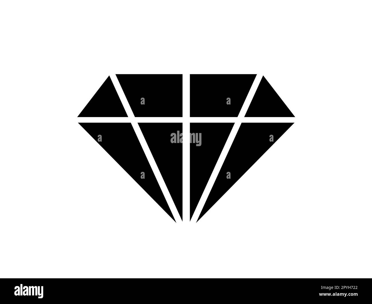 Diamonds in a flat style. Abstract black diamond icons. Linear outline ...