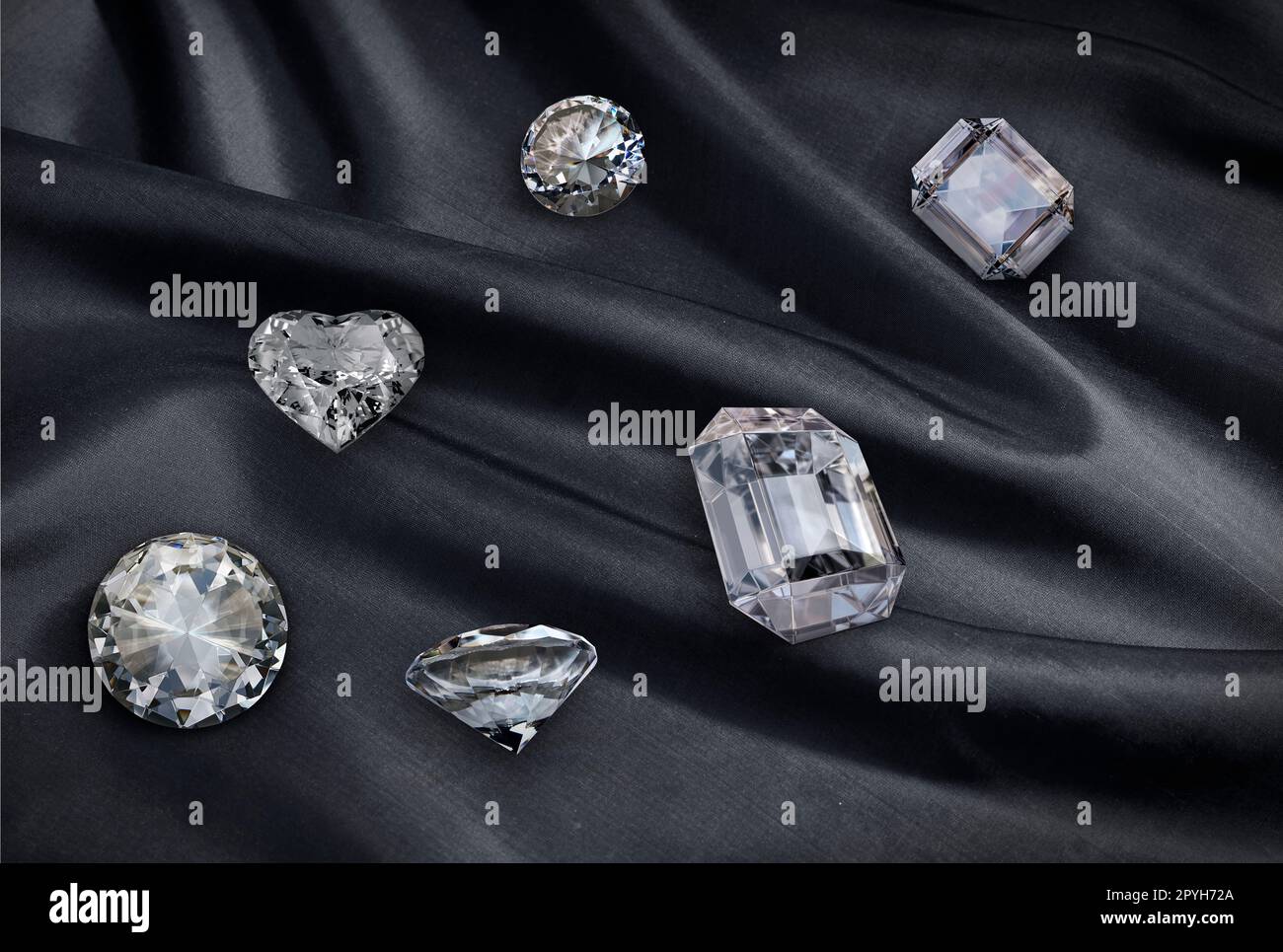 diamond on black fabric background Stock Photo - Alamy