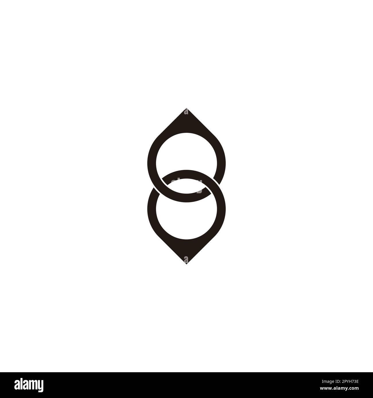 Water drop and location, number 8 geometric symbol simple logo vector ...