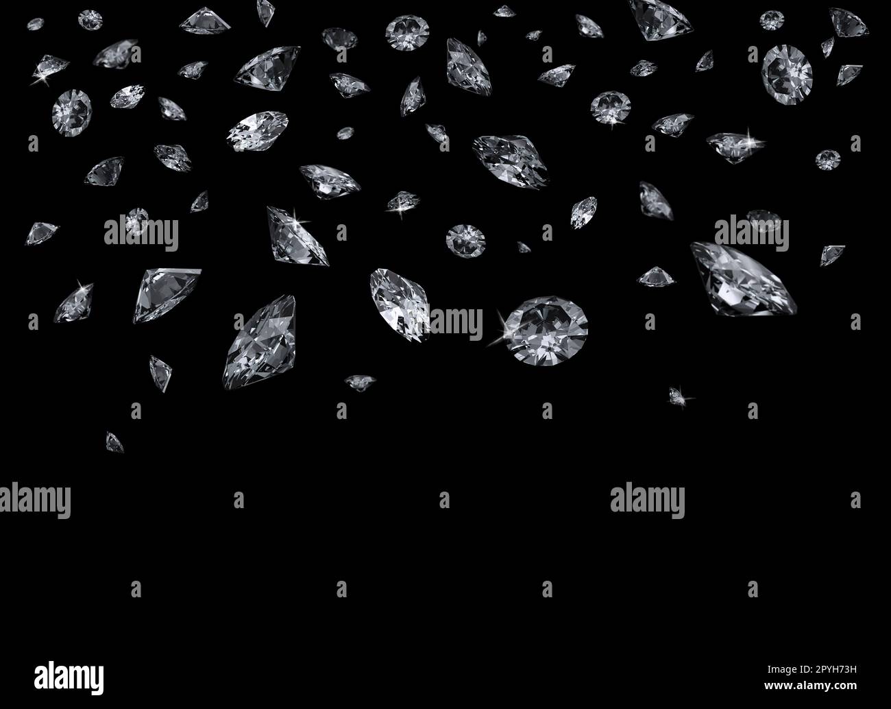 Falling Diamonds White Background