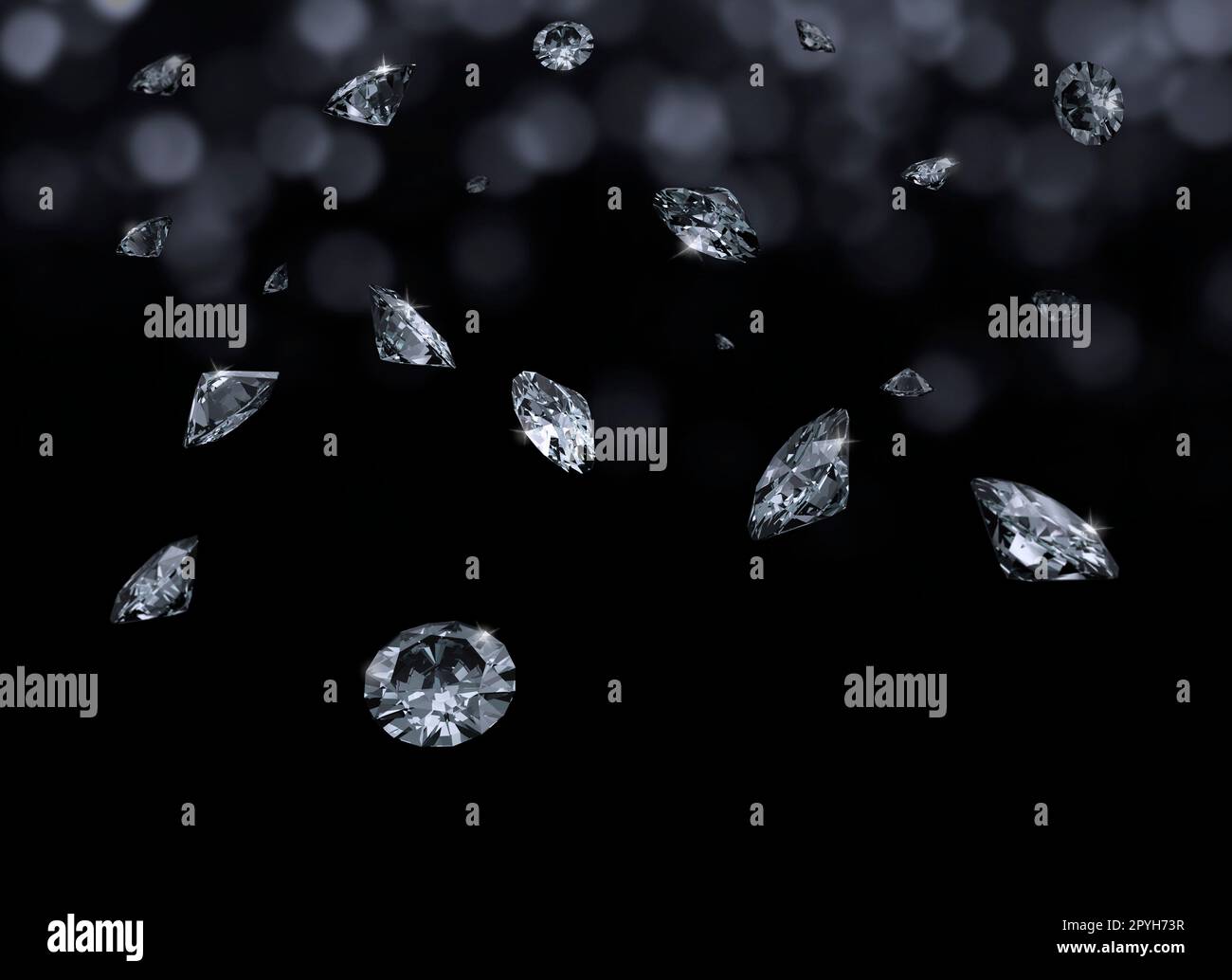 Diamonds Falling Shattered