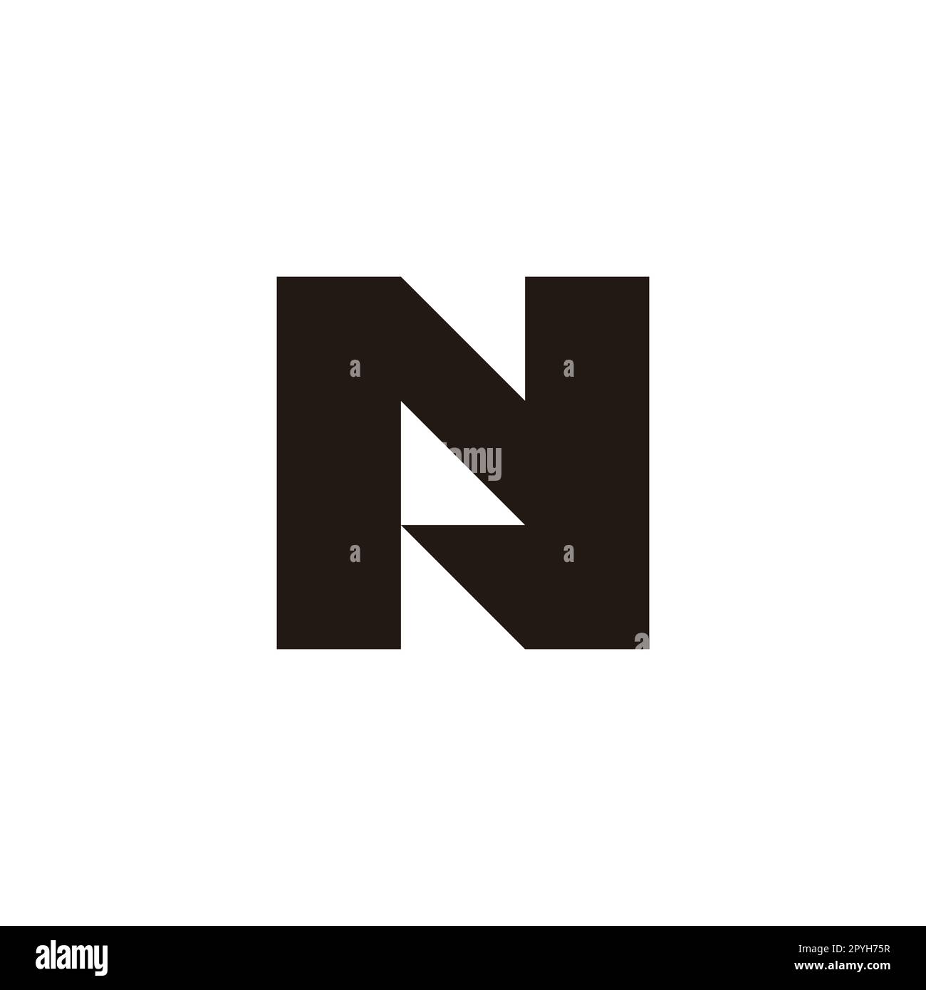 Letter NJ square geometric symbol simple logo vector Stock Vector Image ...