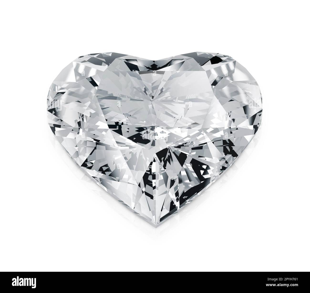 Red heart shaped diamond, isolated on white background Stock Photo - Alamy