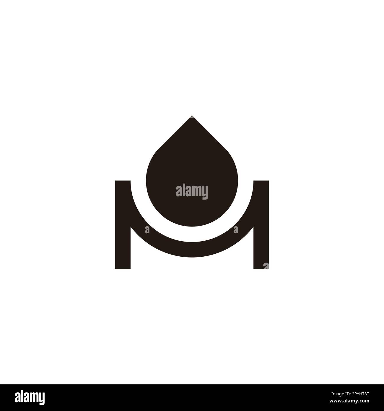 Letter M water drop geometric symbol simple logo vector Stock Vector ...
