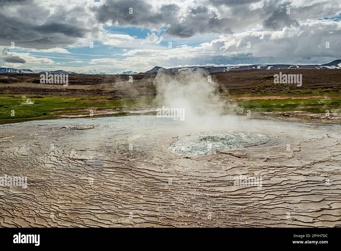 Steaming springs and fumaroles in Hveravellir, Iceland Stock Photo - Alamy