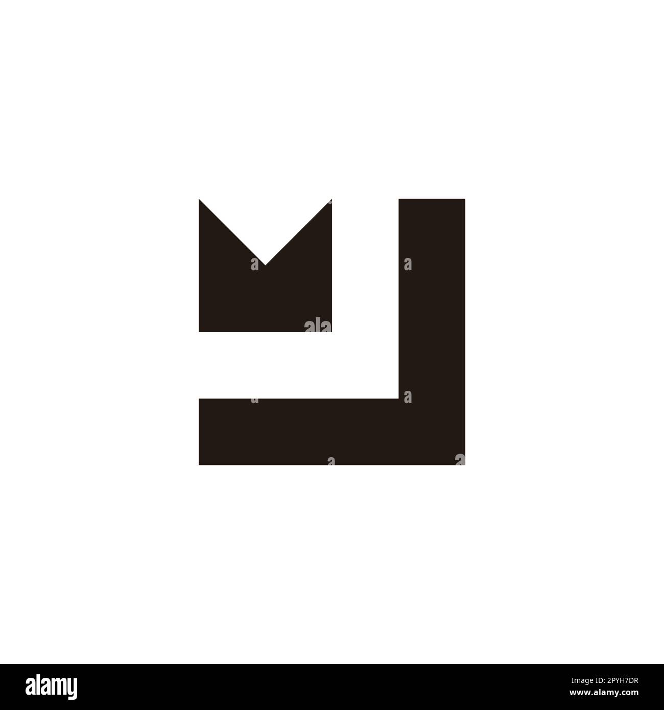 Letter J ribbon geometric symbol simple logo vector Stock Vector Image ...