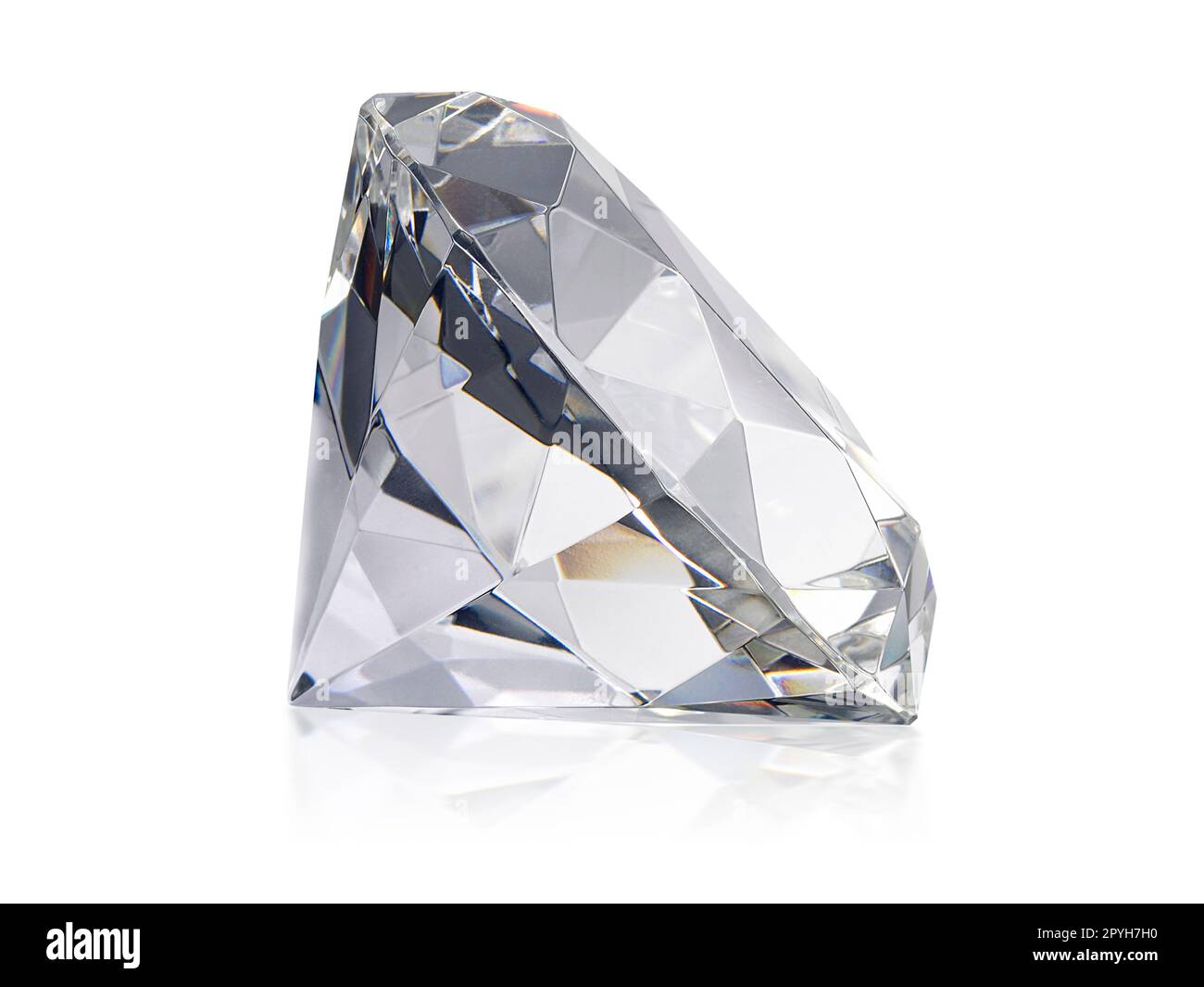 Dazzling diamond on white background Stock Photo - Alamy