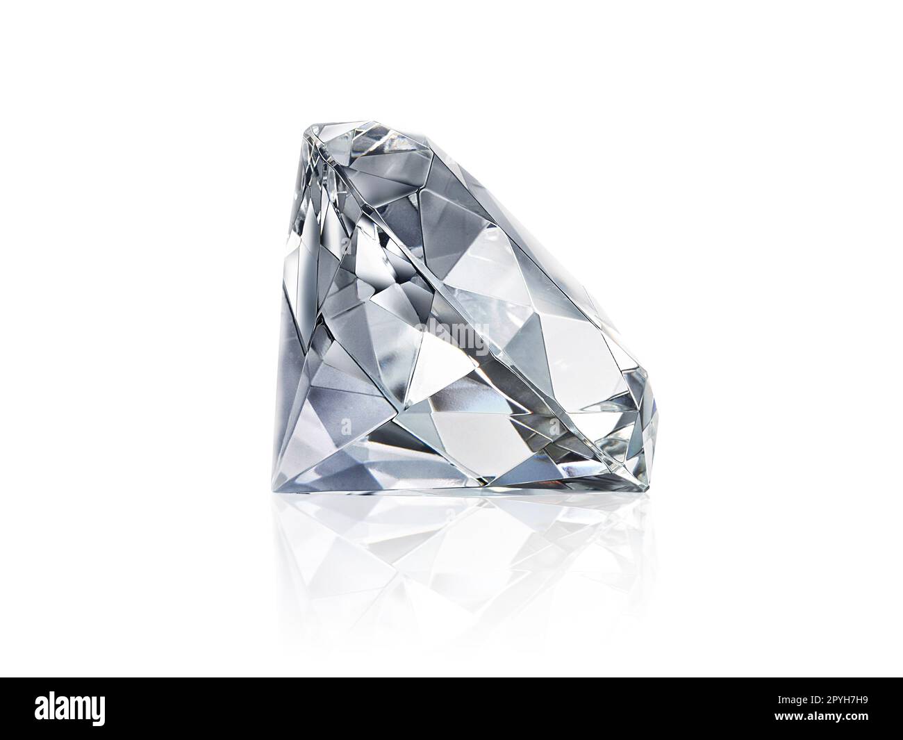 Dazzling diamond on white background Stock Photo - Alamy