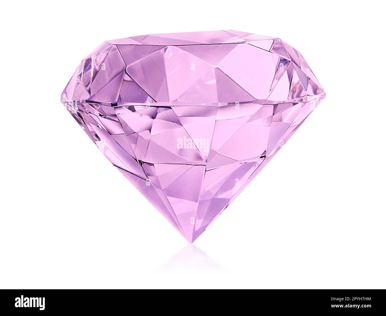 diamond pink on white background Stock Photo - Alamy