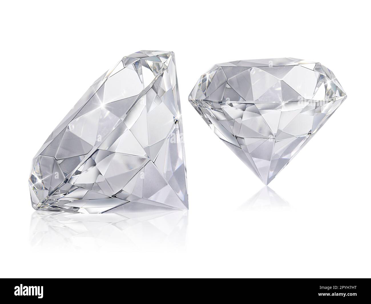 Dazzling diamond on white background Stock Photo - Alamy