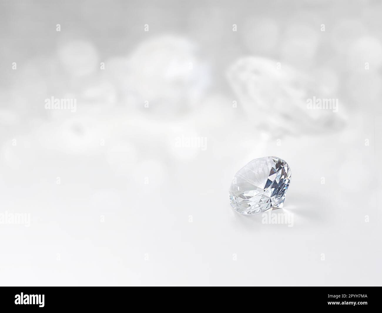 still with expensive cut diamonds in front of a white background ...