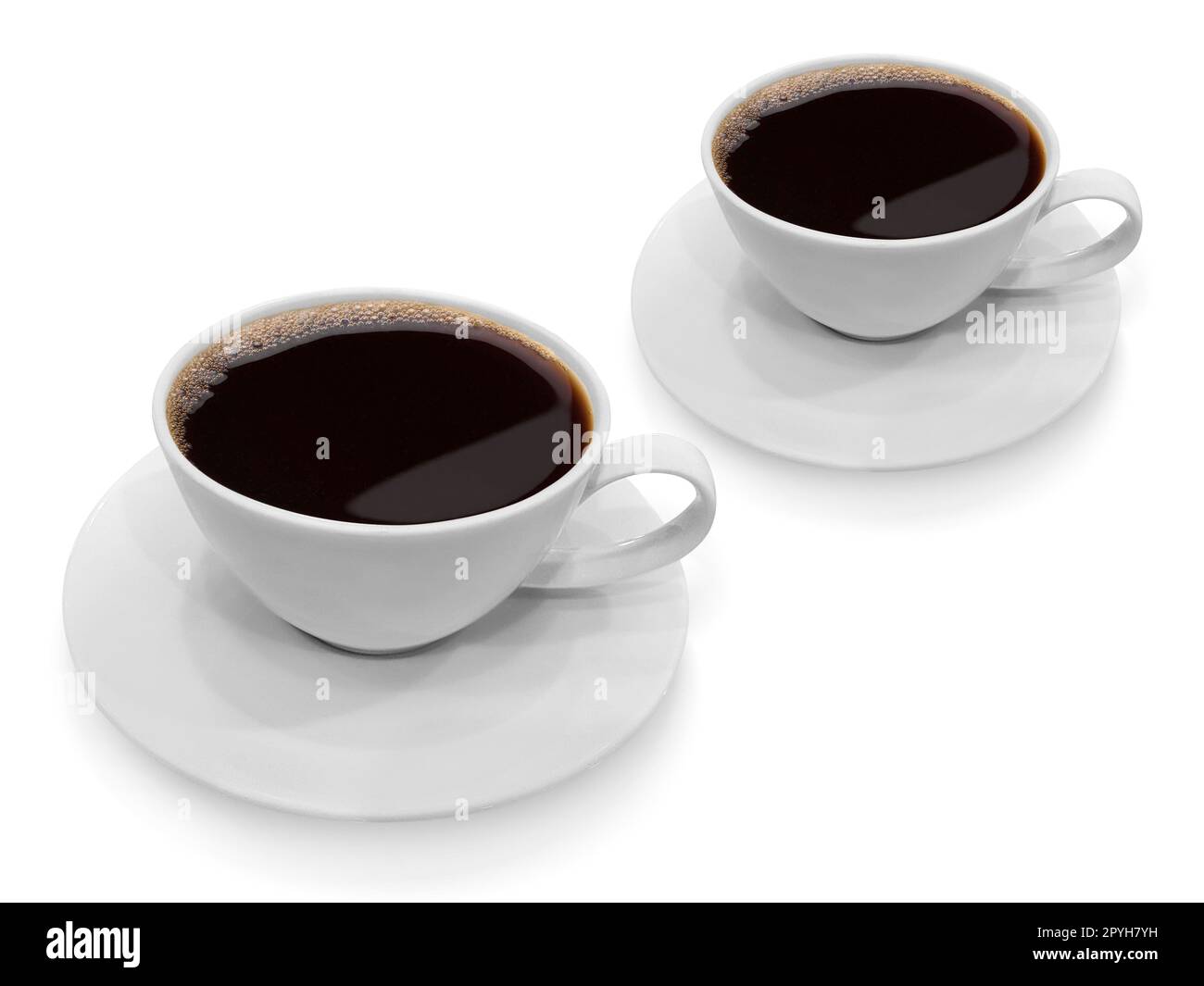Cup of coffee isolated on white background Stock Photo - Alamy