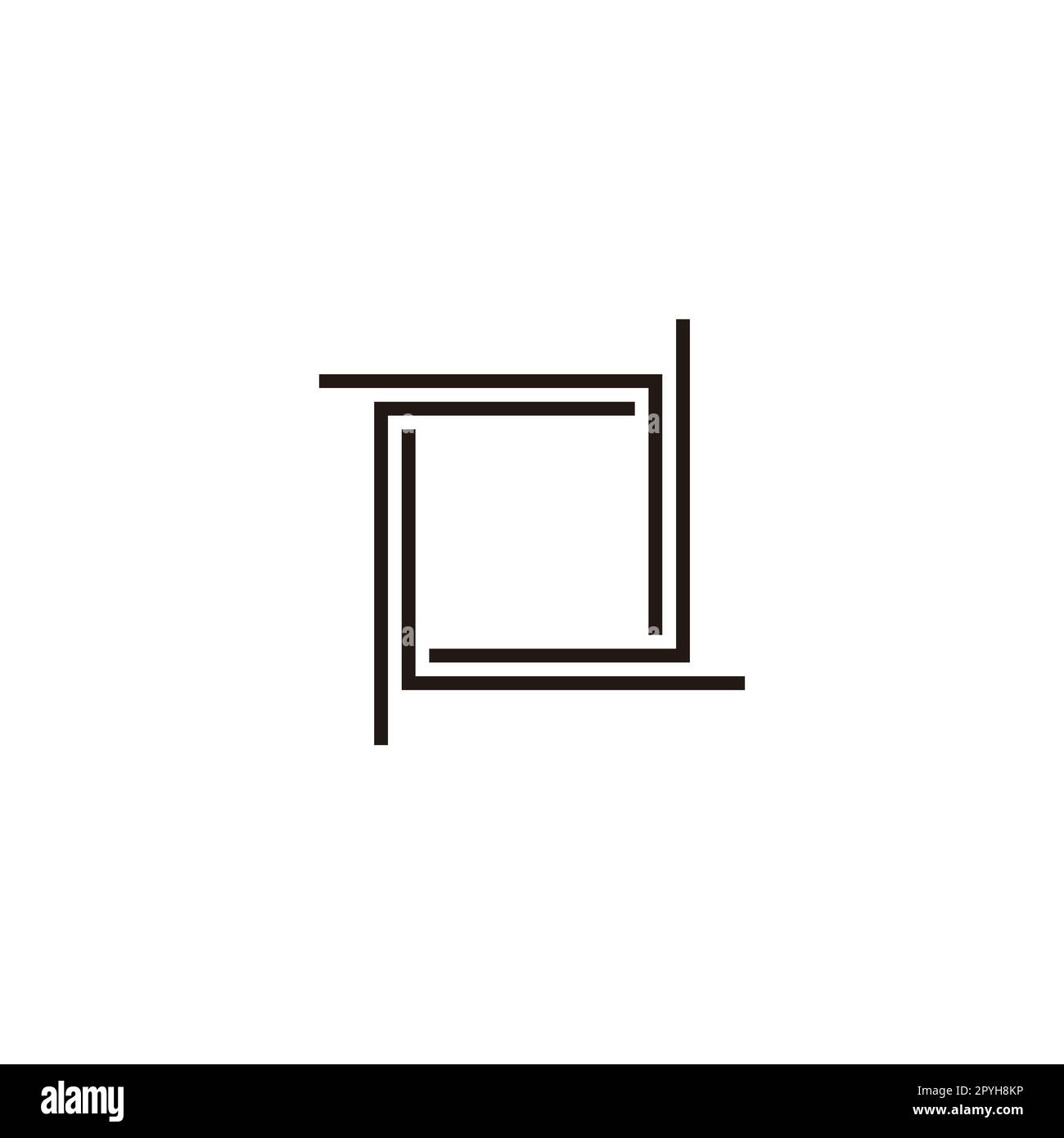 Figure, four lines geometric symbol simple logo vector Stock Vector ...