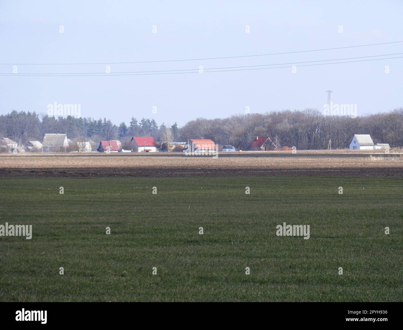 Field and village hi-res stock photography and images - Alamy