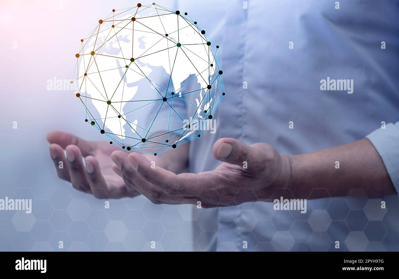 Global internet connection application and technology digital marketing ...