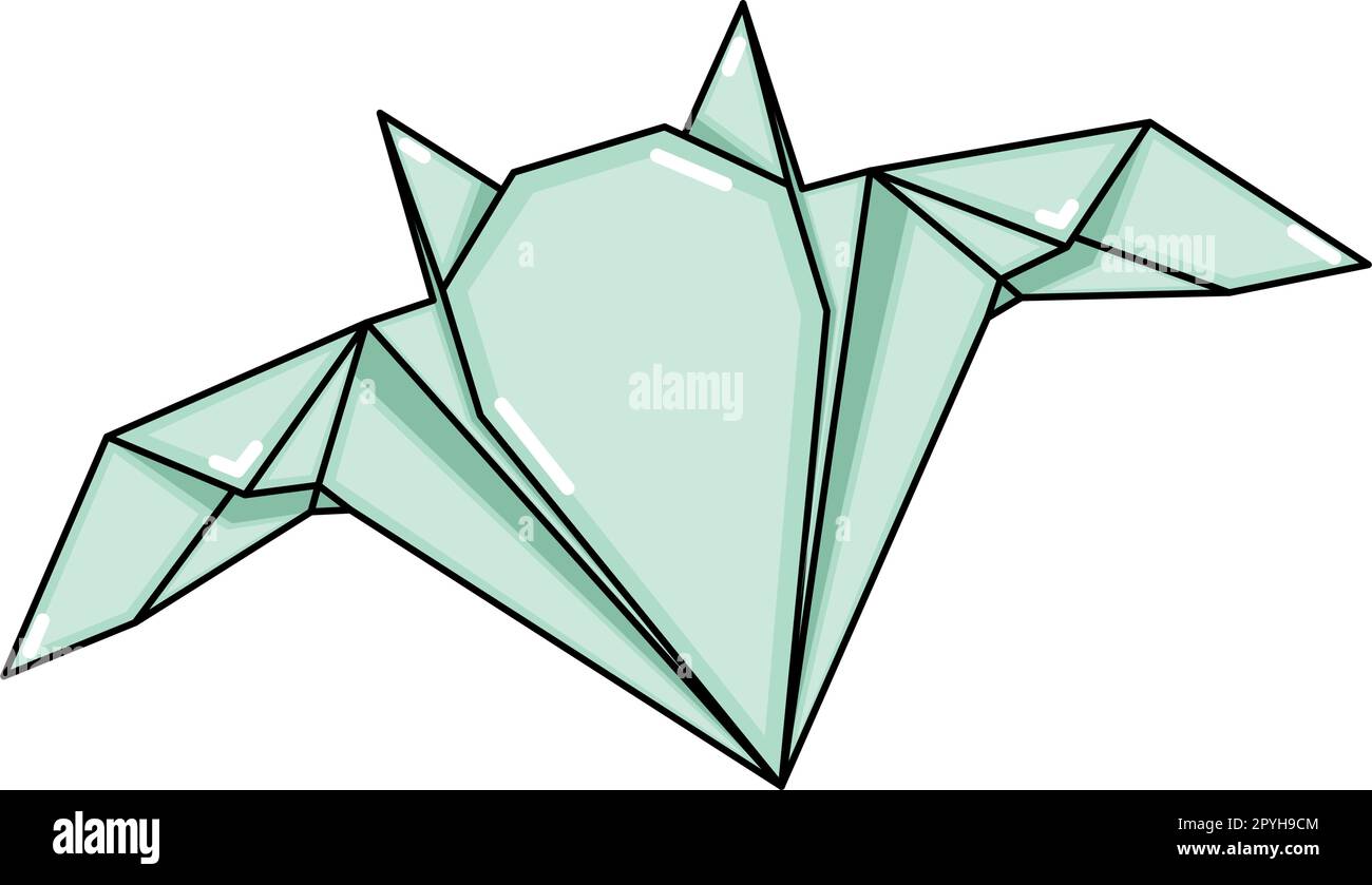 Isolated origami bat Abstract paper animal Vector Stock Vector Image ...