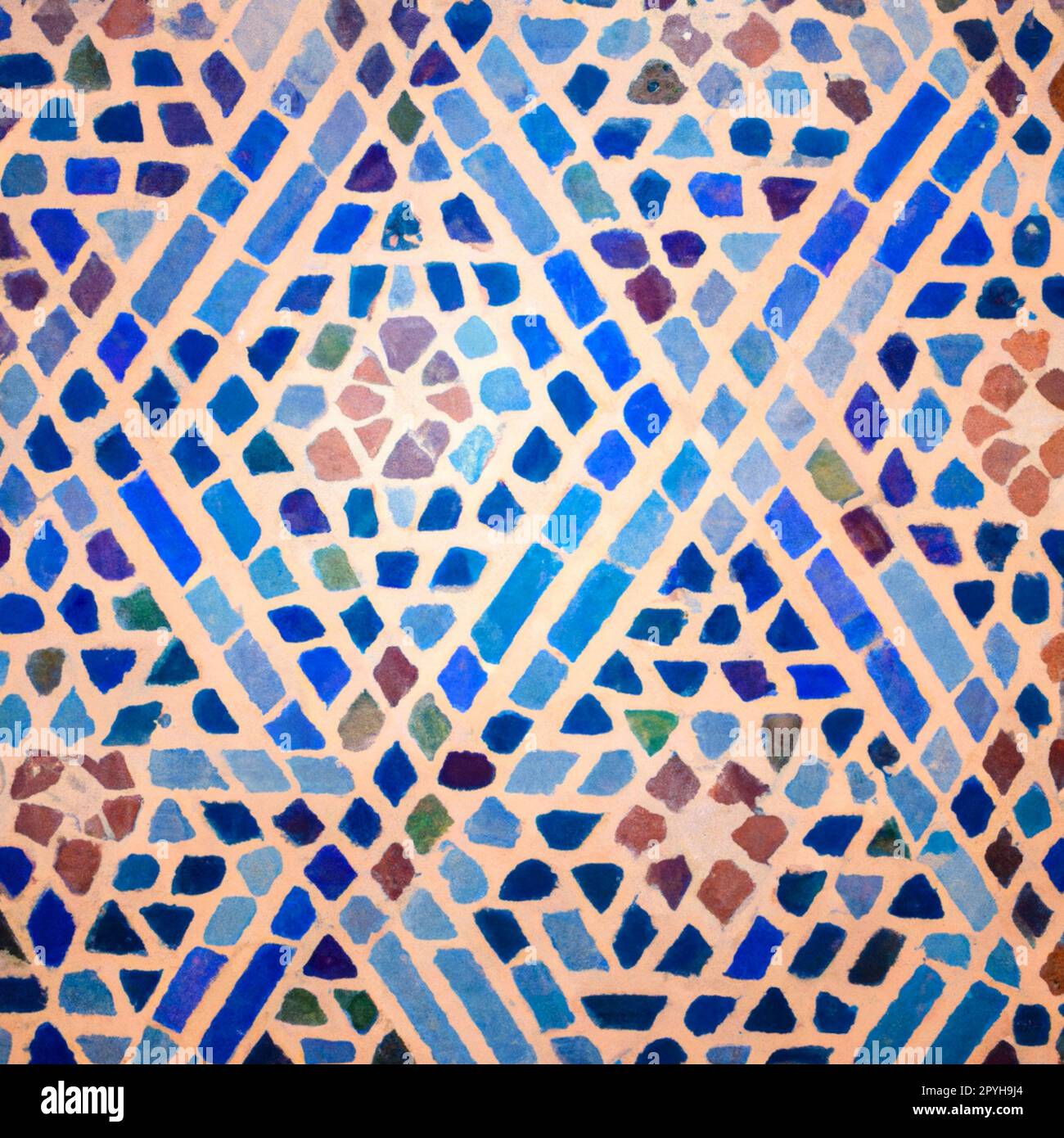 Moroccan mosaic tile, ceramic decoration of Morocco. Mosaic Zelelidge ...