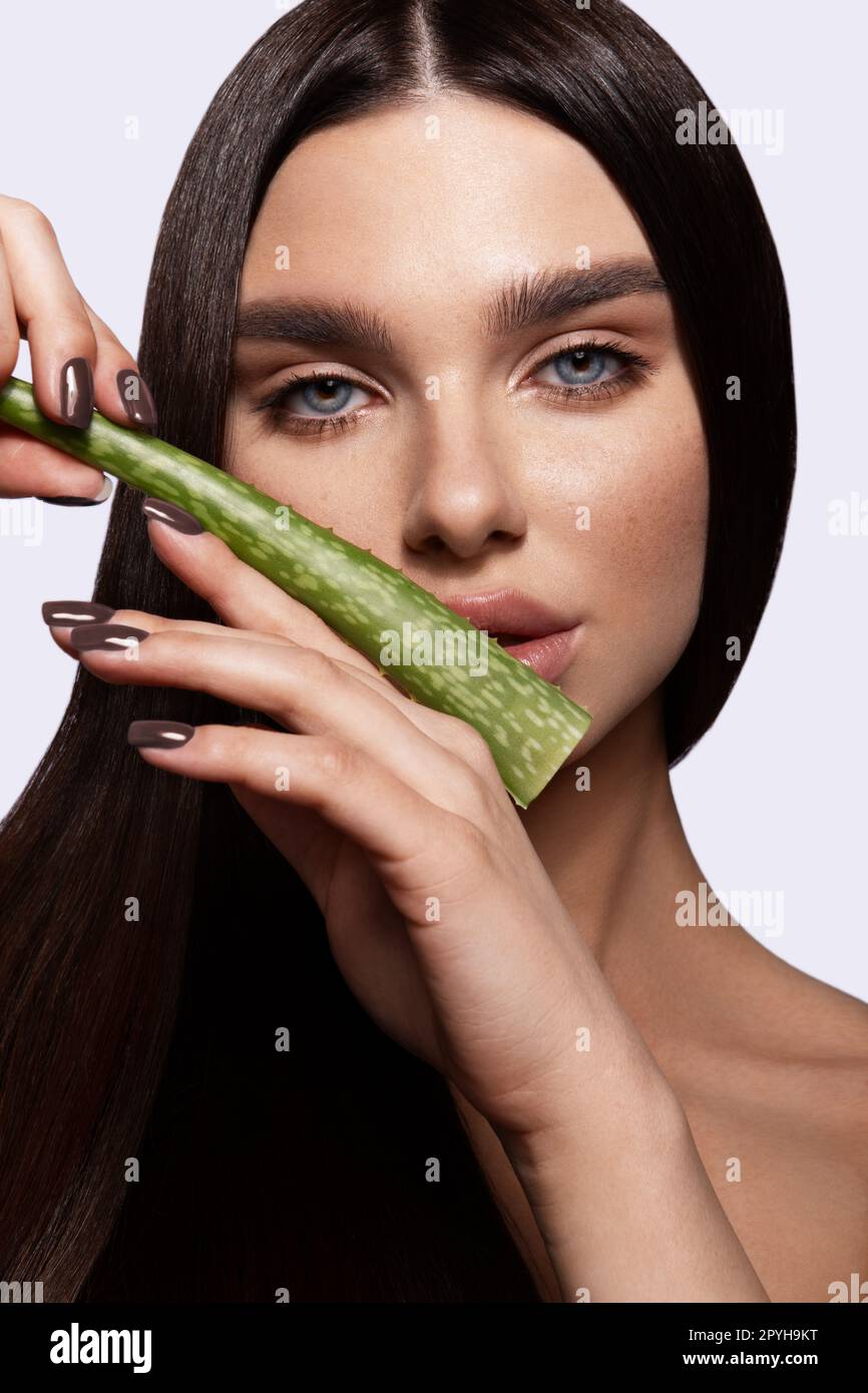 Beautiful woman with professional make up. Clean skin Stock Photo - Alamy