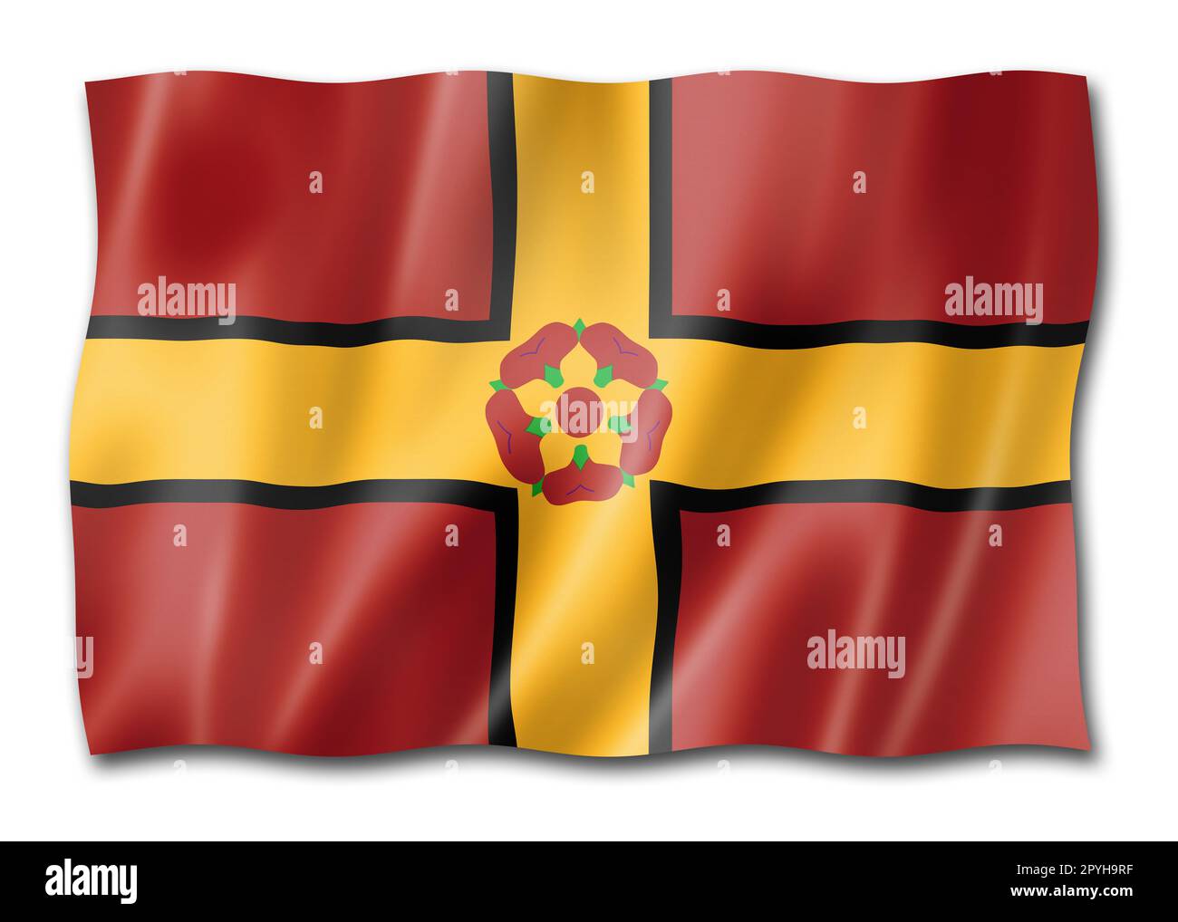 Northamptonshire County flag, United Kingdom waving banner collection ...