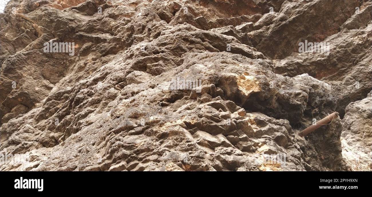 stone rock closeup. Sarajevo, Bosnia and Herzegovina. Ancient frozen ...