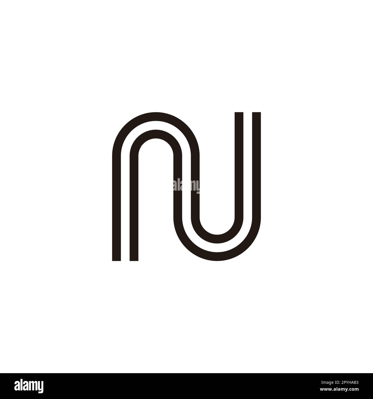 Letter N line, curve geometric symbol simple logo vector Stock Vector Image & Art - Alamy