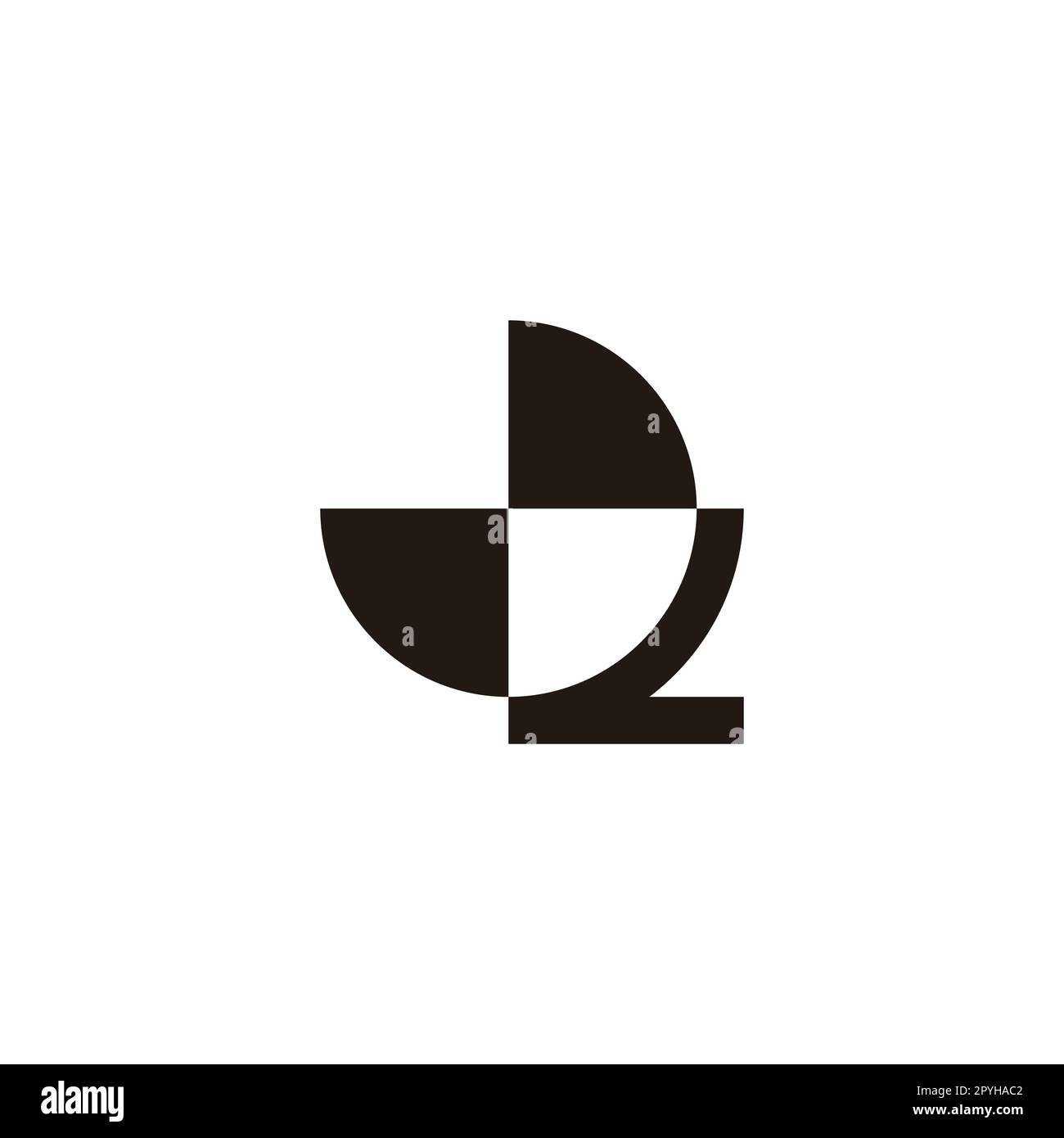 Number 2 clock, geometric symbol simple logo vector Stock Vector Image ...