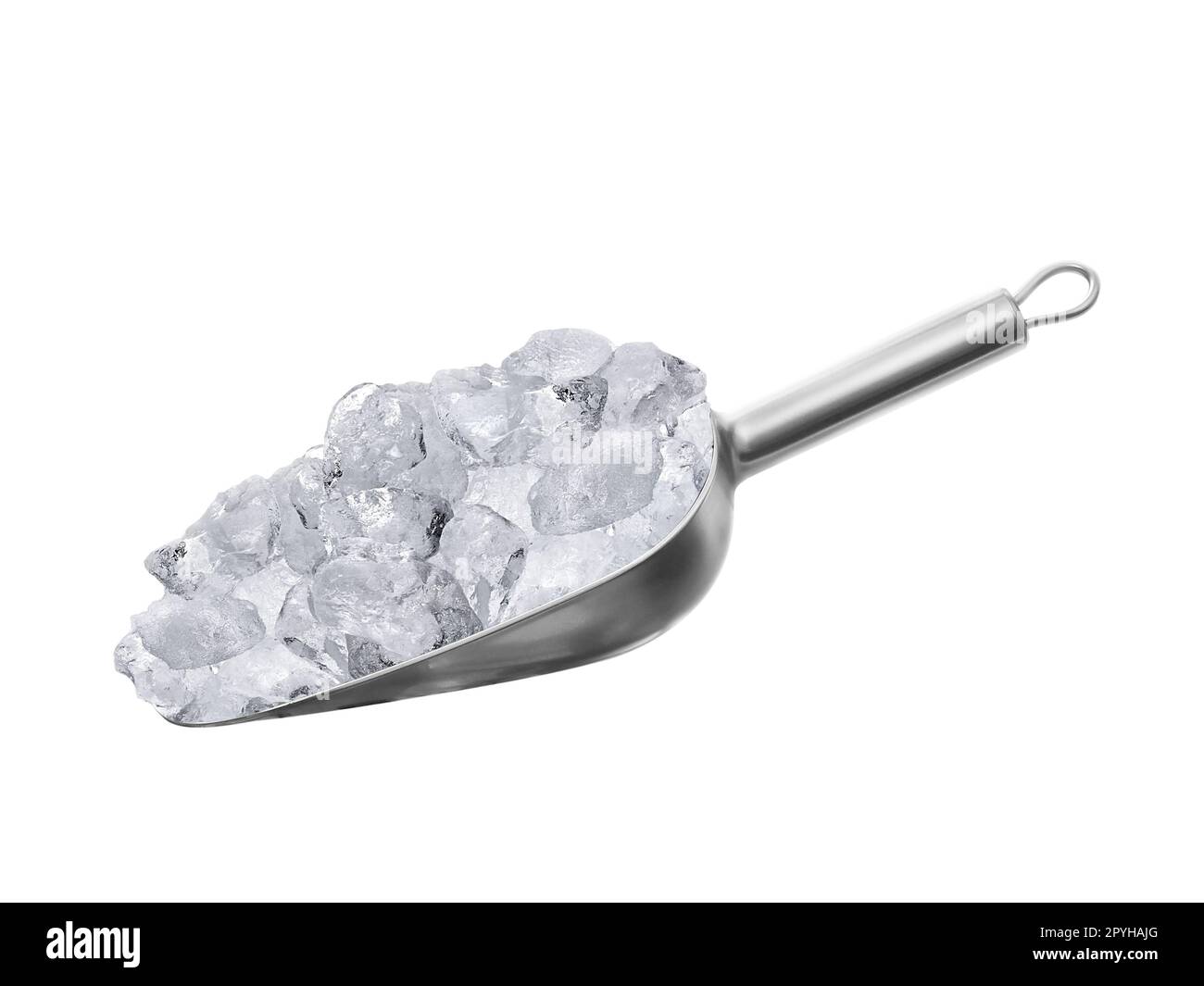 Metal Ice Scooper isolated on white with a clipping path Stock Photo ...
