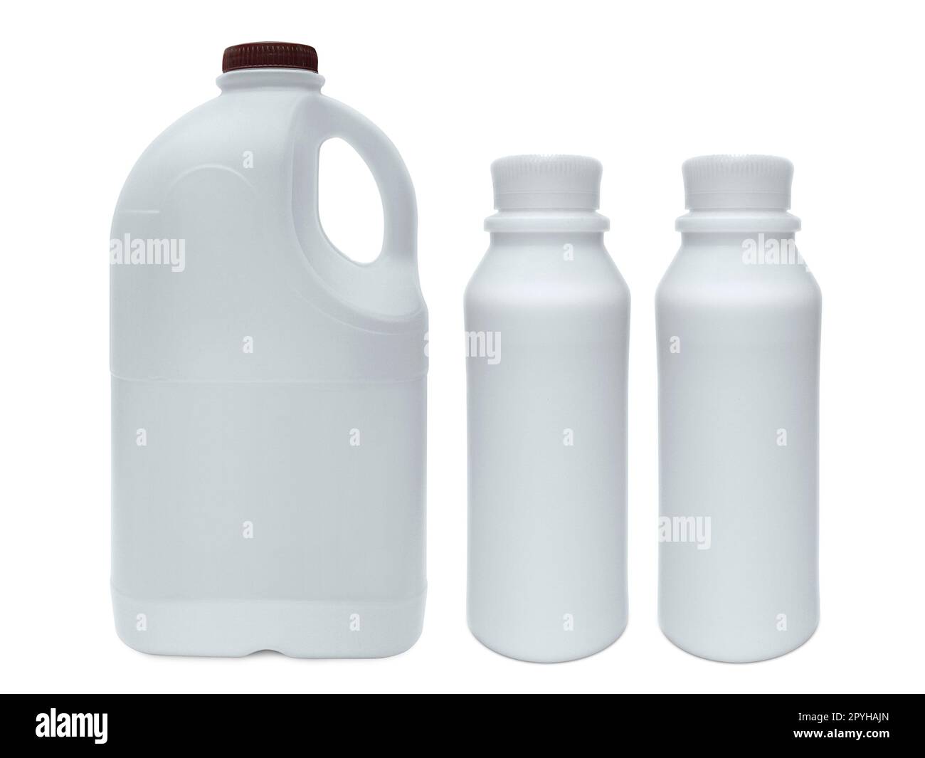 White blank plastic bottle vector packaging template for dairy milk hi ...