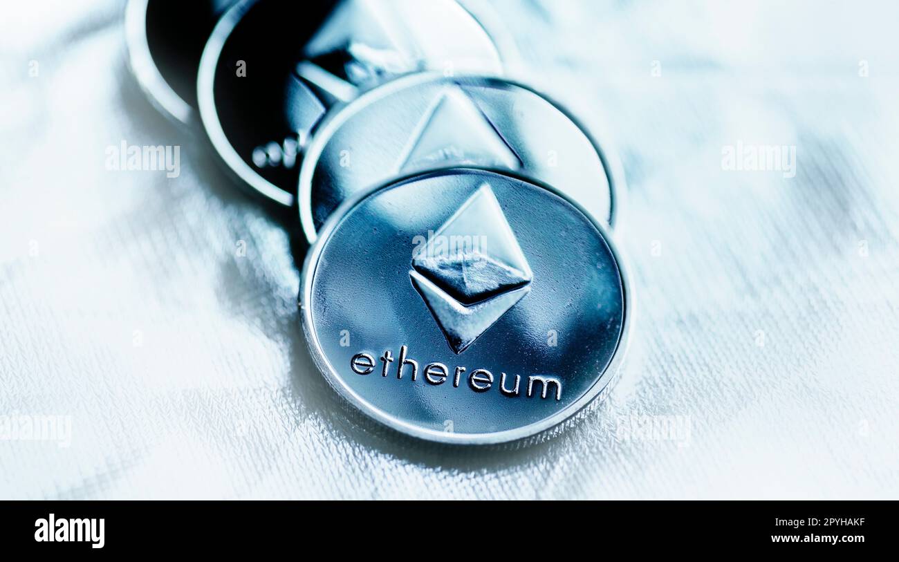 Cryptocurrency digital money closeup hi-res stock photography and ...