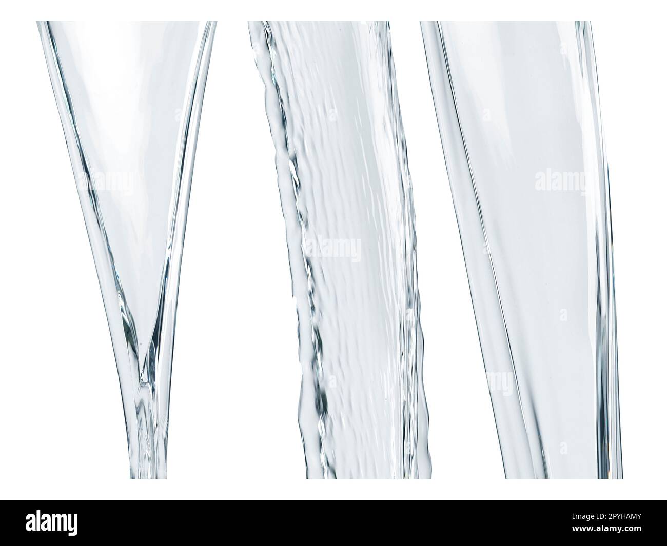Water flow on an isolated white background Stock Photo - Alamy