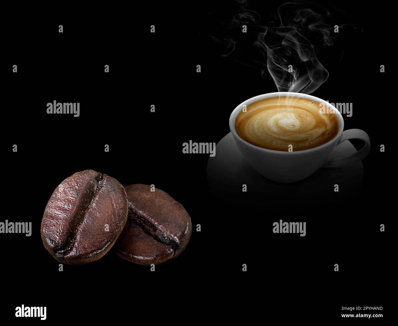 Black coffee bean hi-res stock photography and images - Alamy