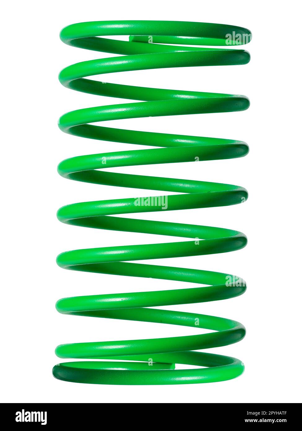 automotive suspension springs on a white background Stock Photo - Alamy
