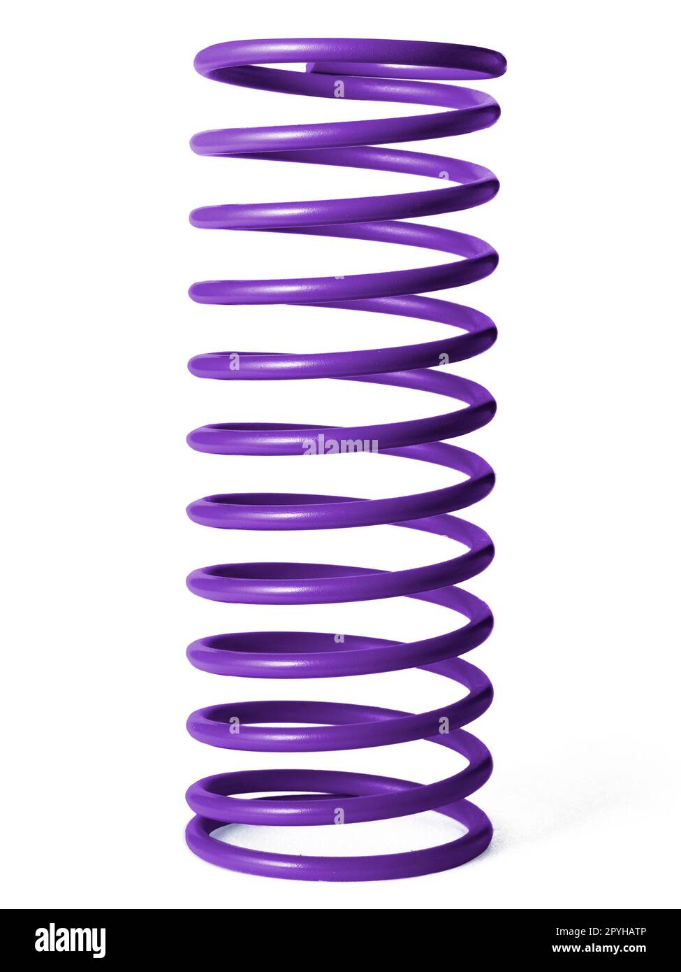 automotive suspension springs on a white background Stock Photo - Alamy