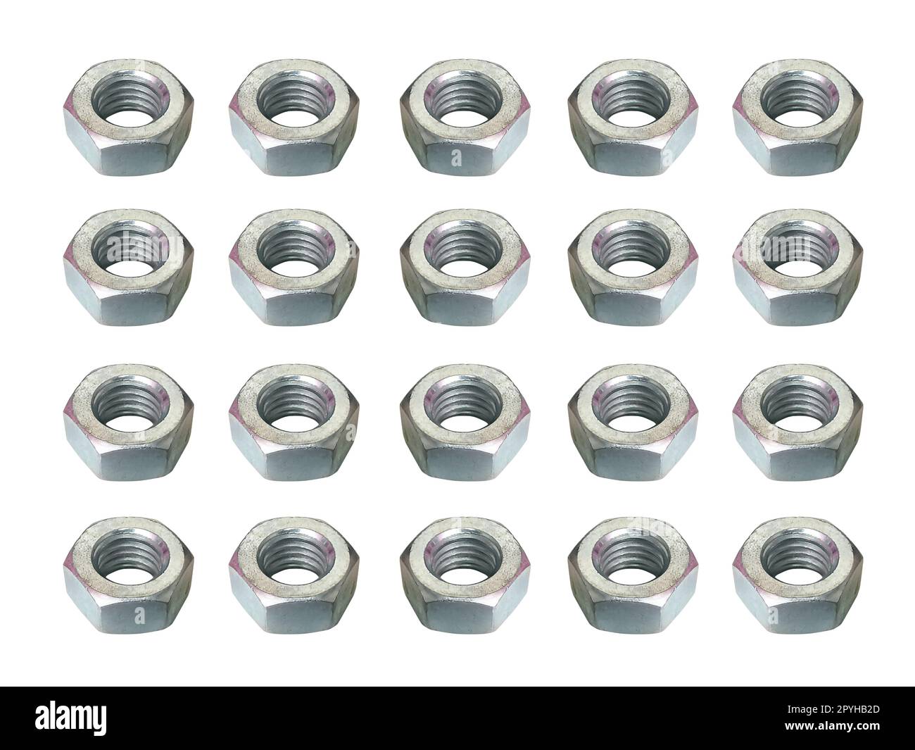 Metal nut isolated on white background Stock Photo - Alamy