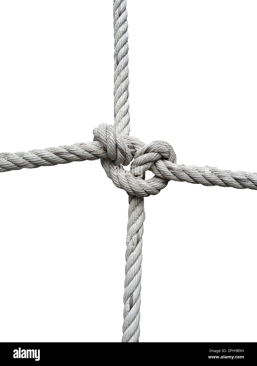 Rope knot on white background. Concept for unity Stock Photo - Alamy
