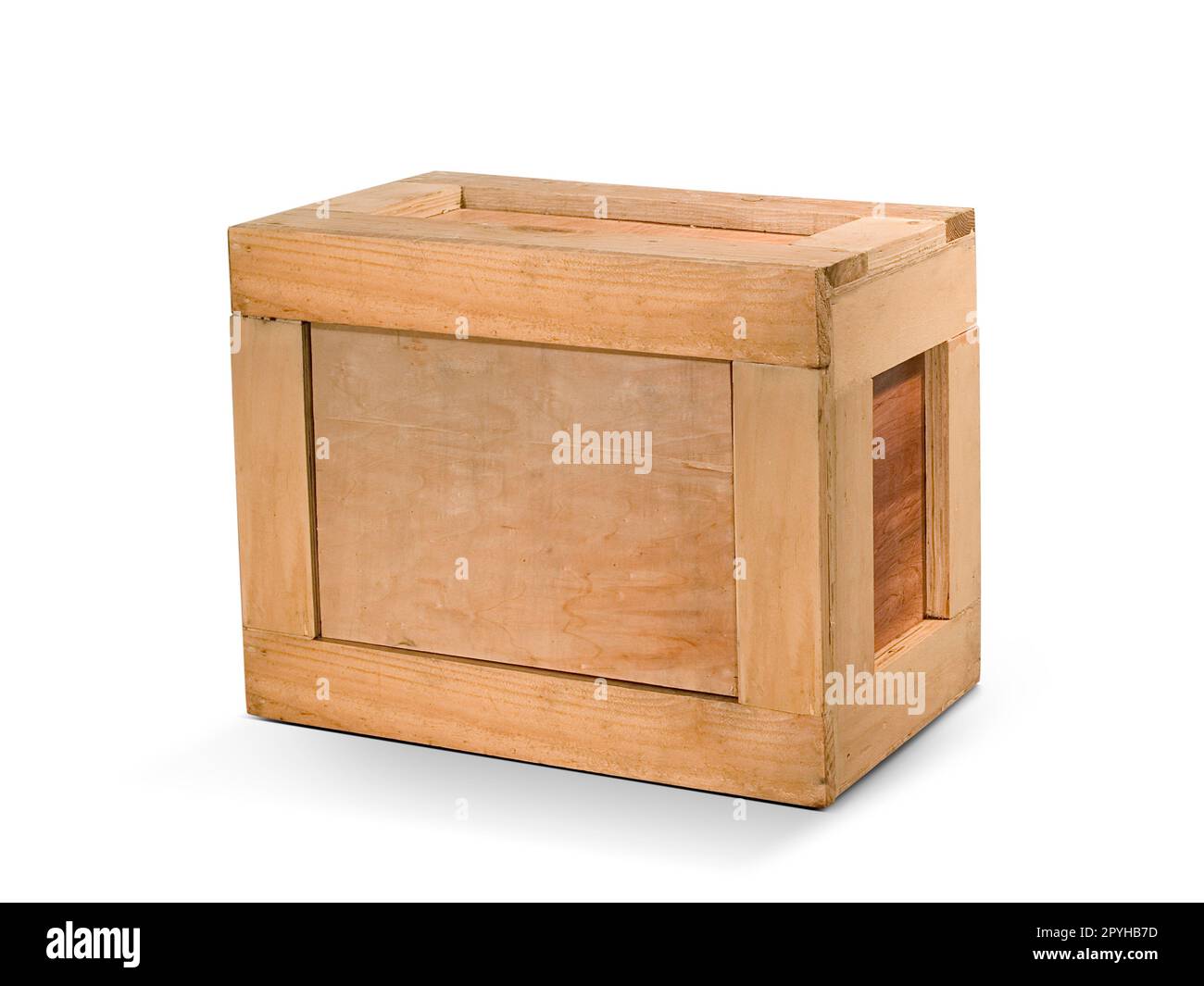 wooden box Isolated on White Background Stock Photo - Alamy