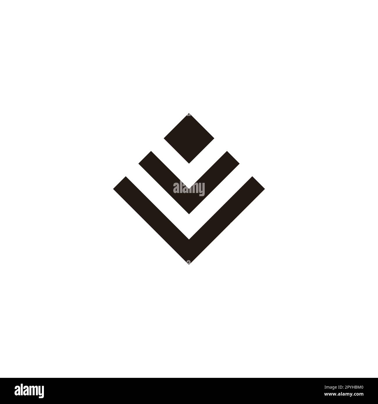 Letter vV pointer geometric symbol simple logo vector Stock Vector ...