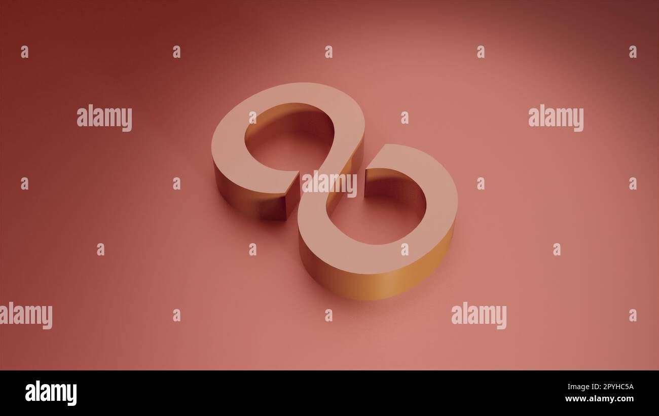 3d golden infinity symbol hi-res stock photography and images - Alamy