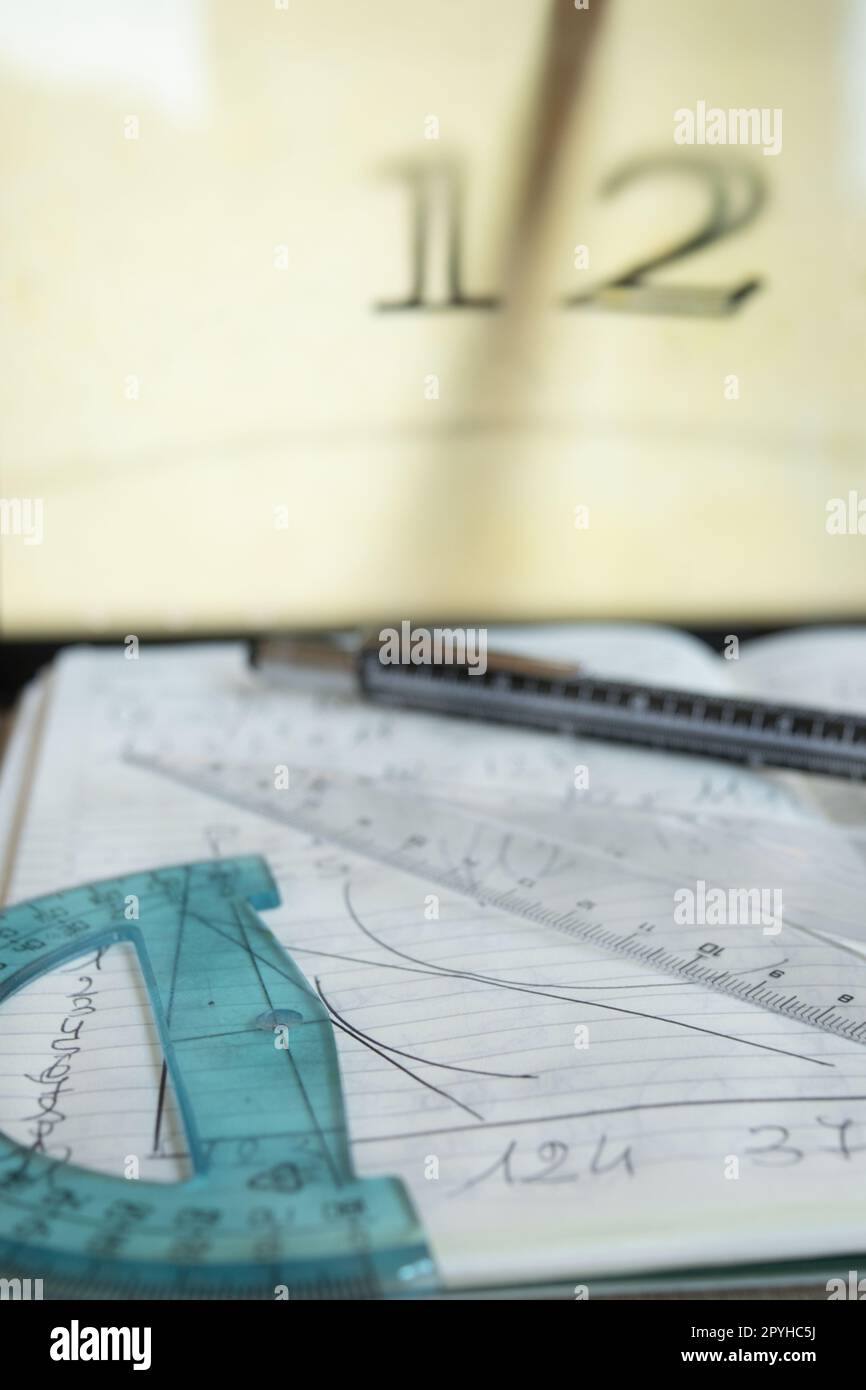mathematical calculations and technical drawing Stock Photo - Alamy