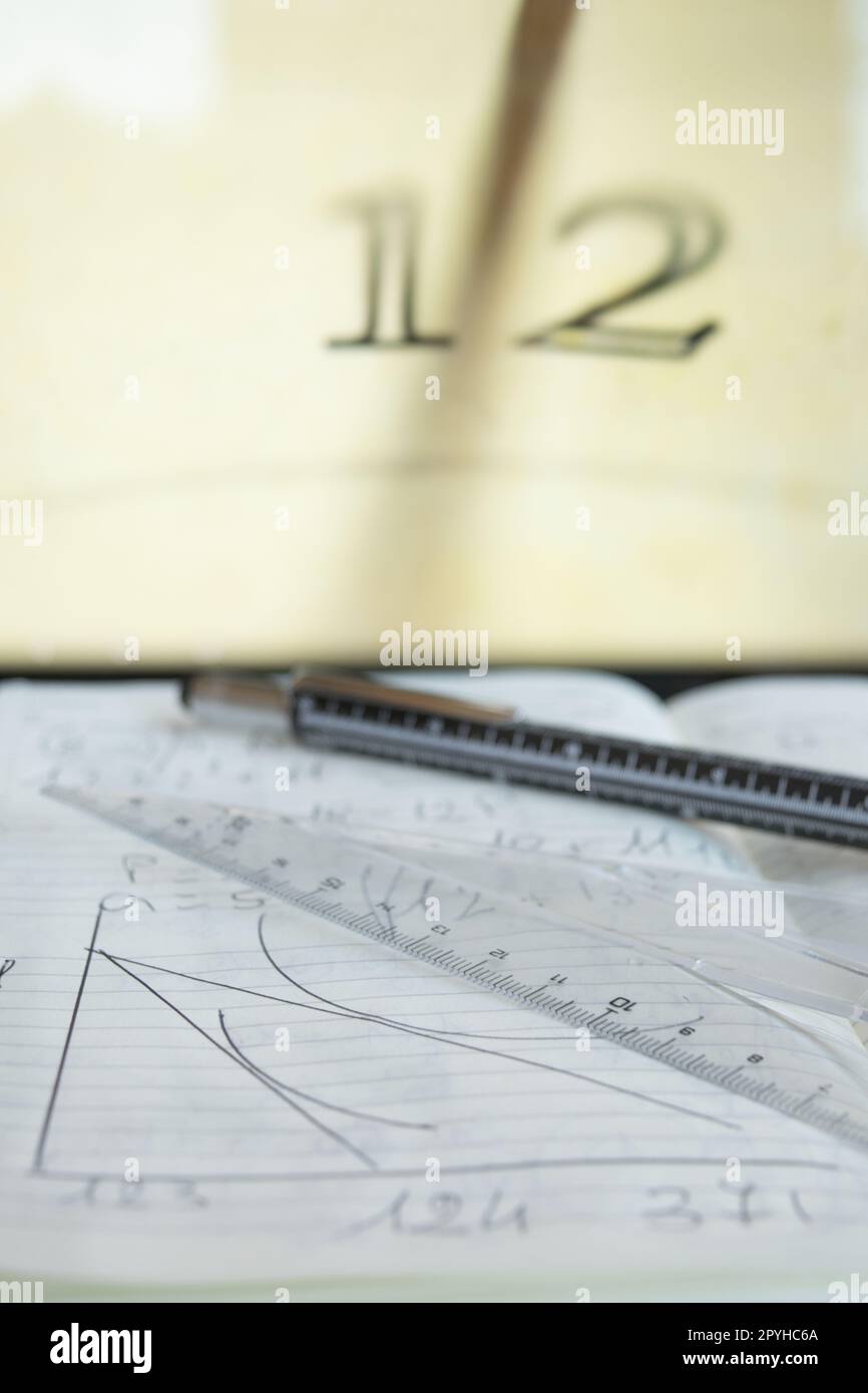 handmade drawing and mathematical calculations Stock Photo - Alamy