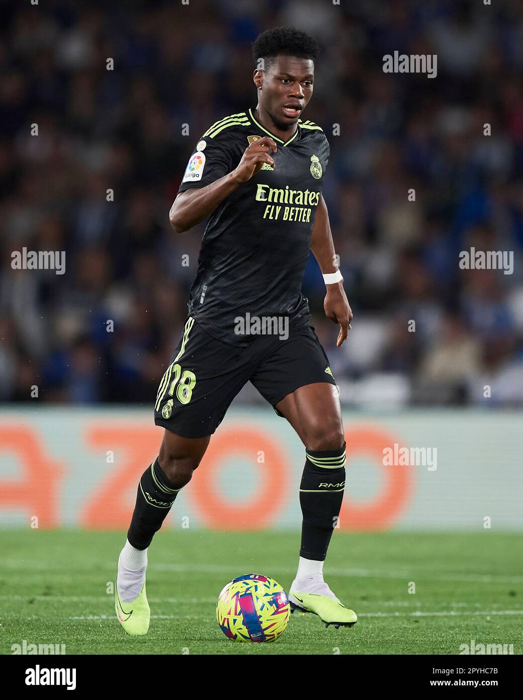 Aurelien Tchouameni of Real Madrid CF in action during the La Liga ...