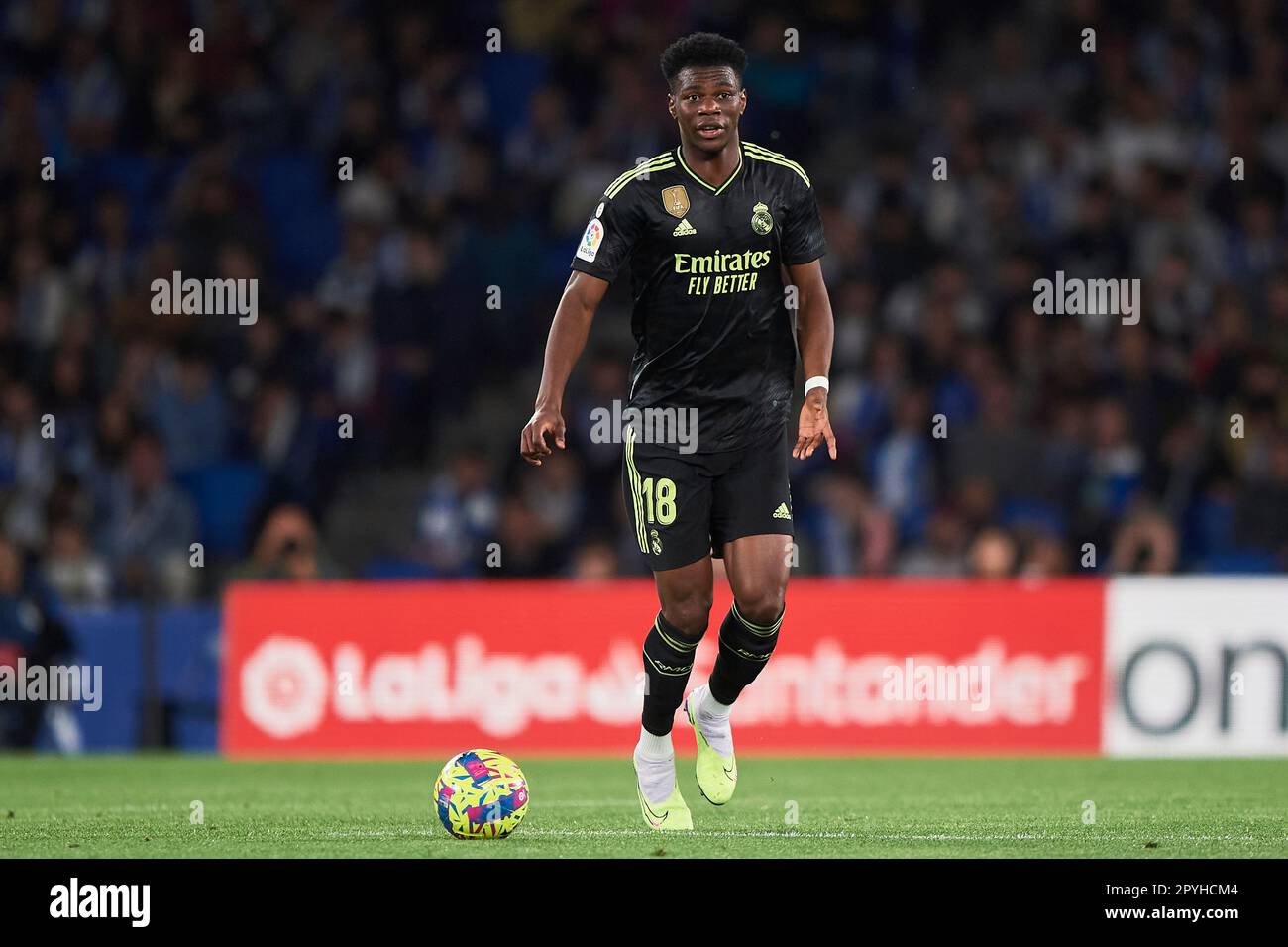 Aurelien Tchouameni of Real Madrid CF in action during the La Liga ...