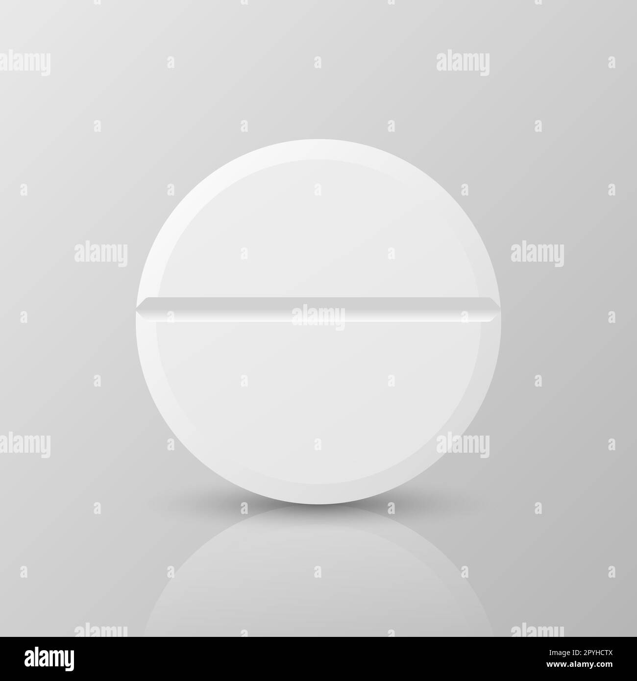 Vector 3d Realistic White Round Pharmaceutical Medical Pill, Capsule ...